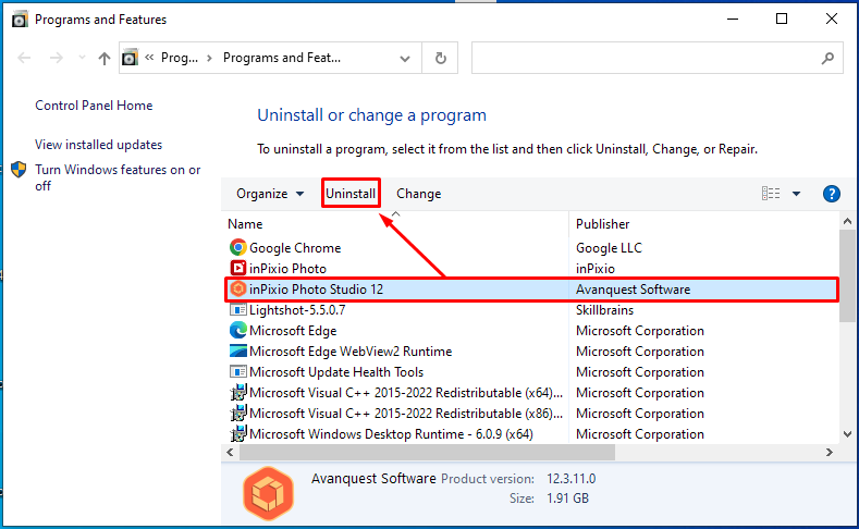 How to uninstall inPixio Photo Studio? – inPixio