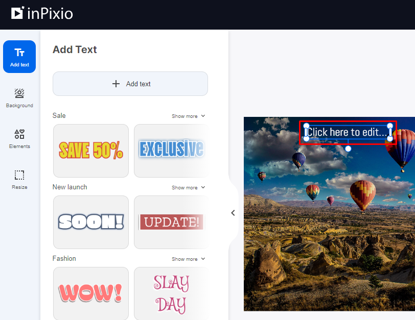 How to add text in inPixio Online Photo Editor? – inPixio