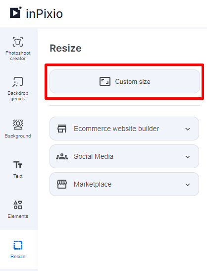 How to change the size of a photo in inPixio Online Photo Editor? – inPixio