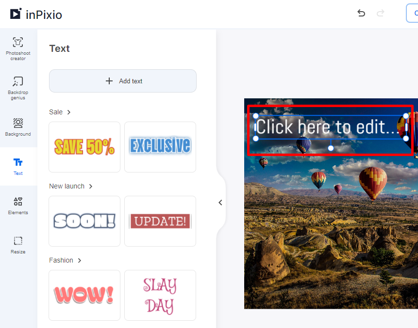 How to add text in inPixio Online Photo Editor? – inPixio