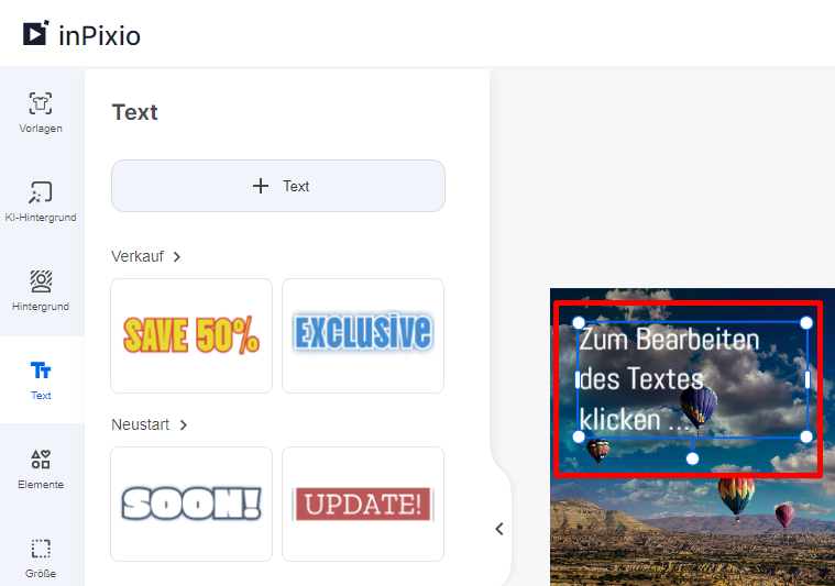 Wie füge ich Text in inPixio Online Photo Editor hinzu? – inPixio