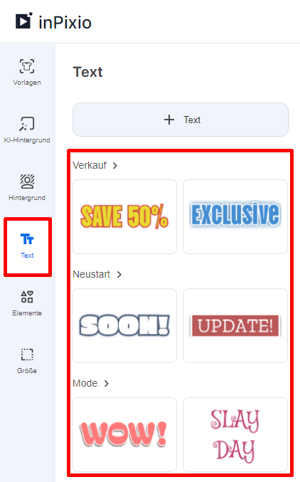 Wie füge ich Text in inPixio Online Photo Editor hinzu? – inPixio