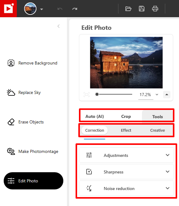 Navigating the main interface – inPixio
