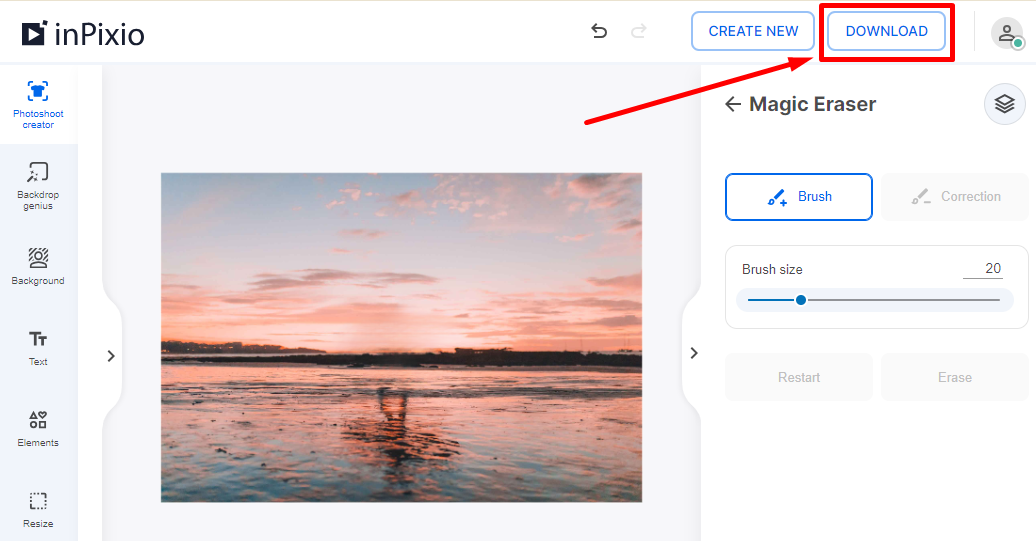 How to use the Magic Eraser tool in inPixio Online Photo Editor? – inPixio