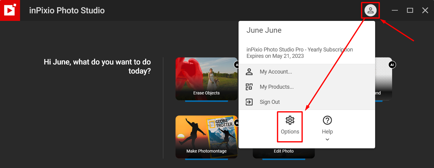 How do I change the language settings of my inPixio software? – inPixio