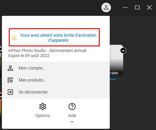 Résolution de l'erreur Résolution de l'erreur