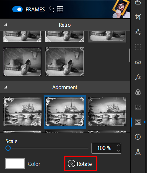How to add frames to a photo? – inPixio